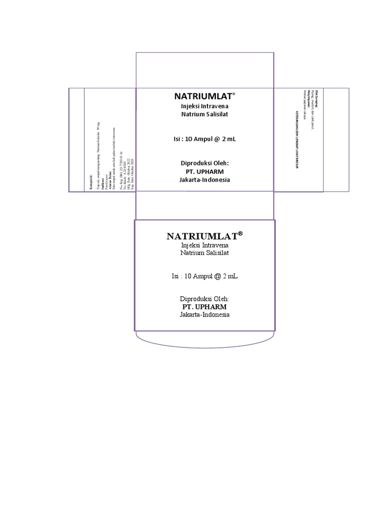 Kemasan Ampul Na Salisilata | PDF