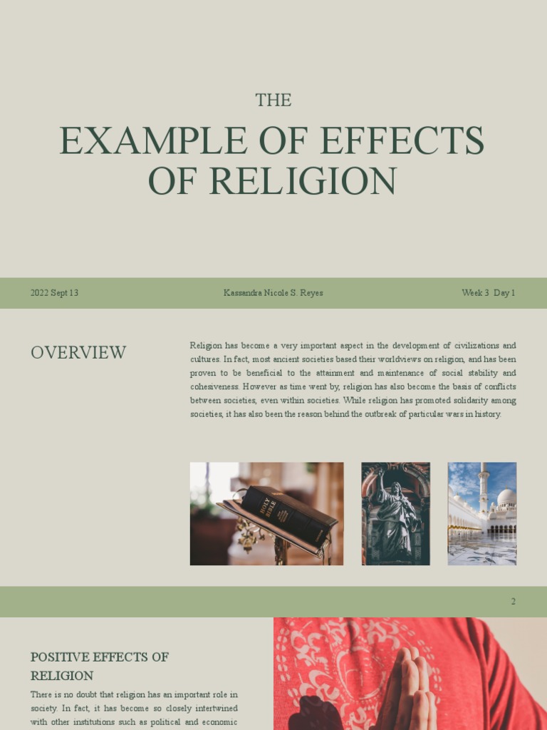 Positive and Negative Effects of Religion | PDF | Deities