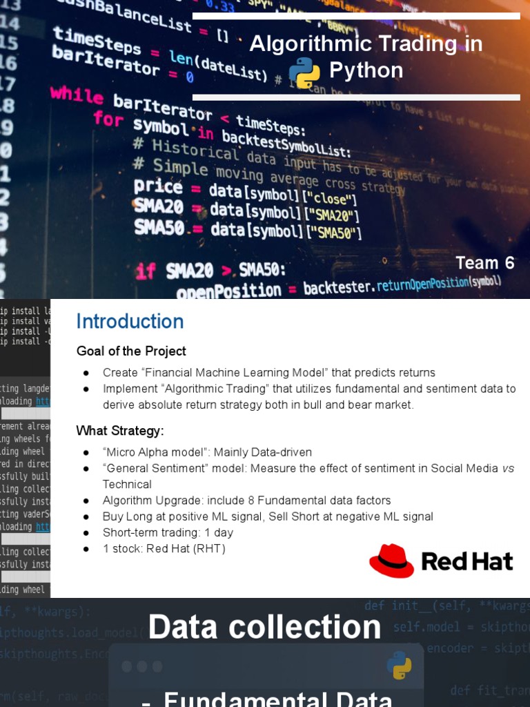Algorithmic Trading in Python | PDF | Algorithmic Trading | Applied ...