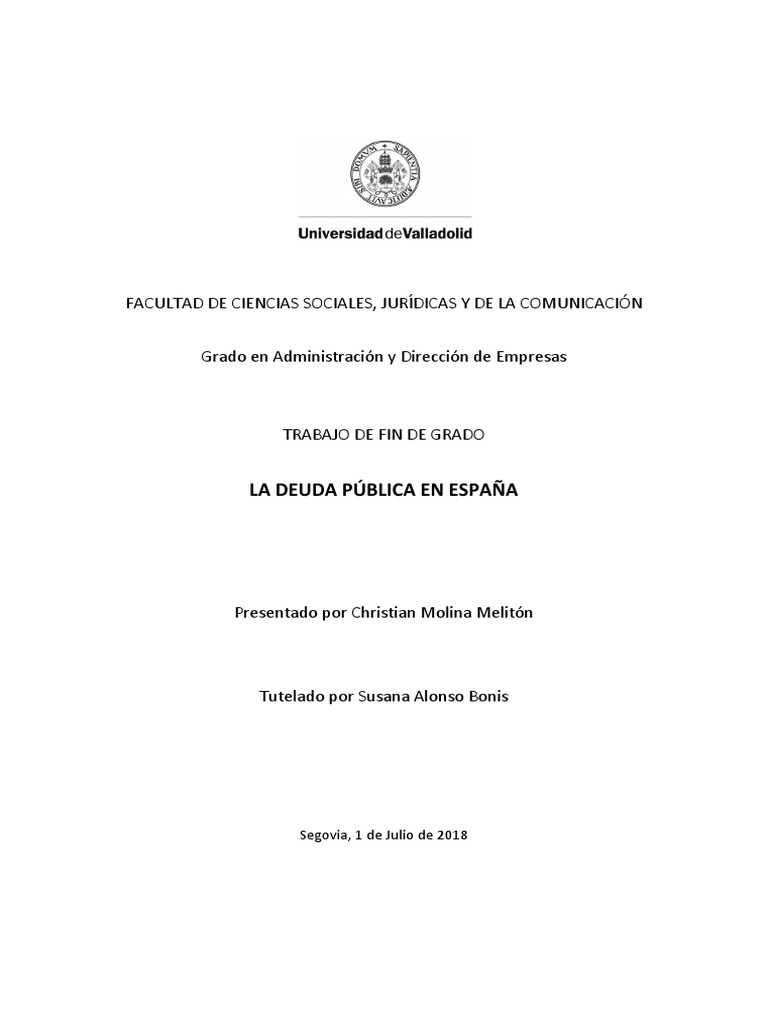 TFG-N 937 | PDF | Deuda gubernamental | Balance presupuestario del gobierno