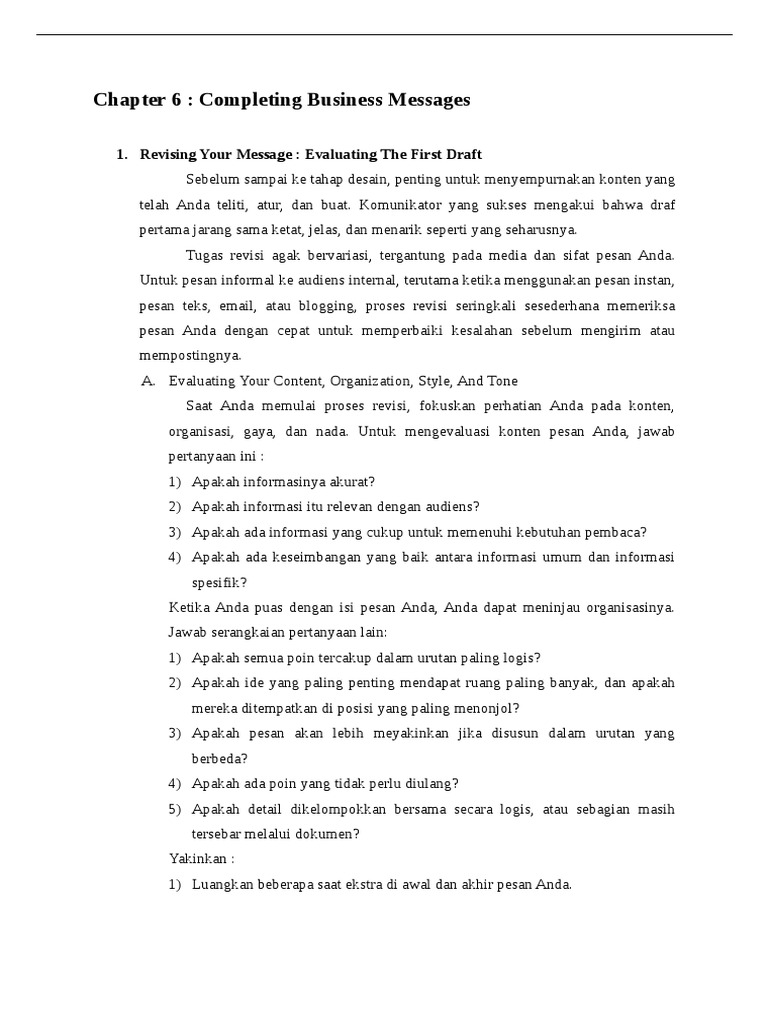 Chapter 6 Completing Business Messages | PDF