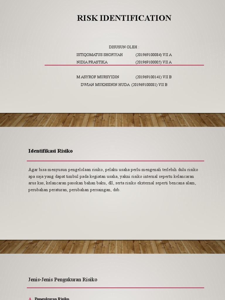 Risk Identification Kel 3 Ril | PDF | Bisnis