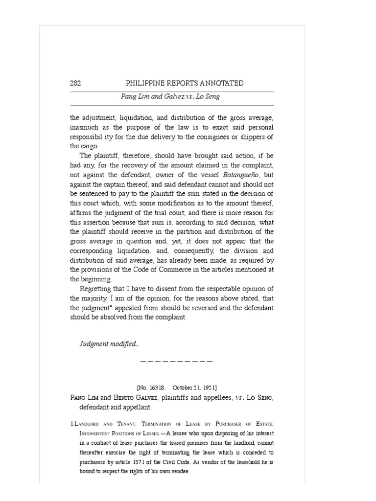 [4] Pang Lim v. Lo Seng | PDF | Estoppel | Concurrent Estate