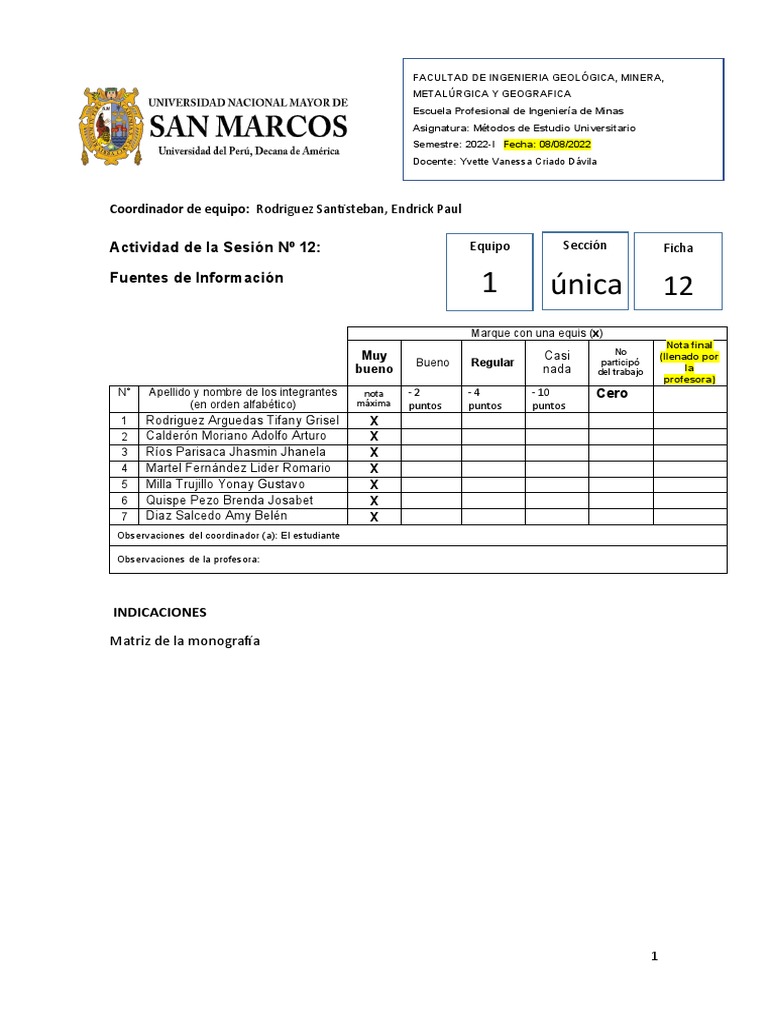 Ficha 12 | PDF | Minería | Perú