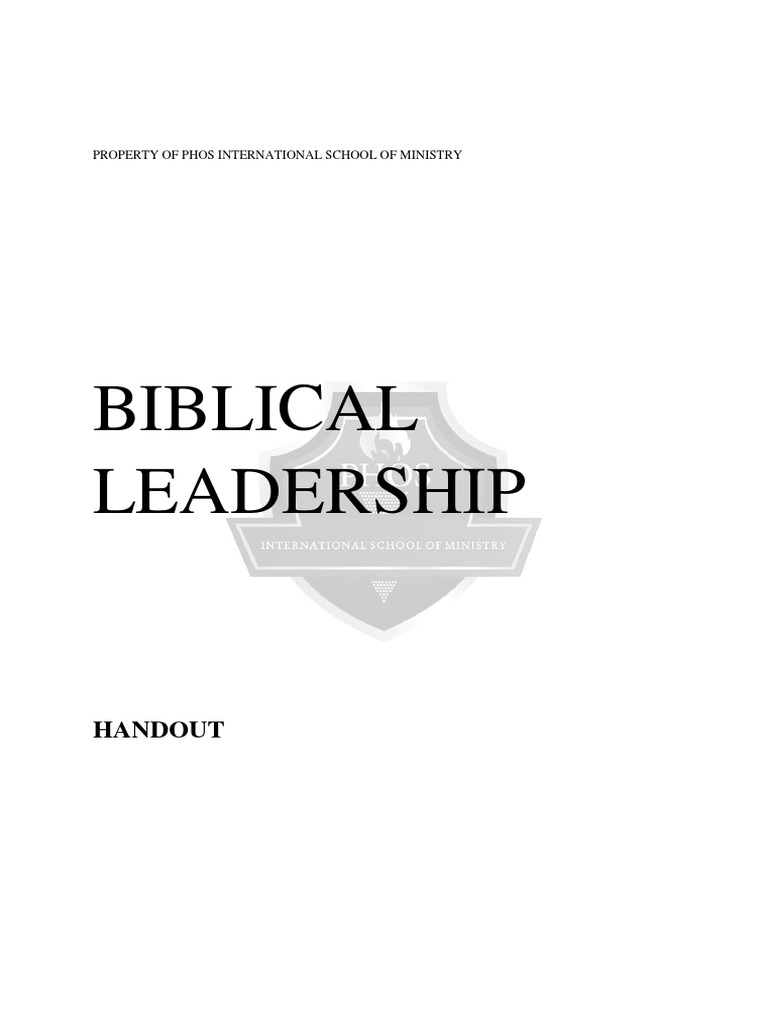 Biblical Leadership Guide | PDF | Saul | Leadership