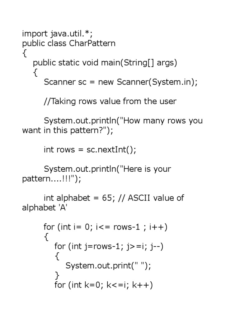 Char Pattern | PDF