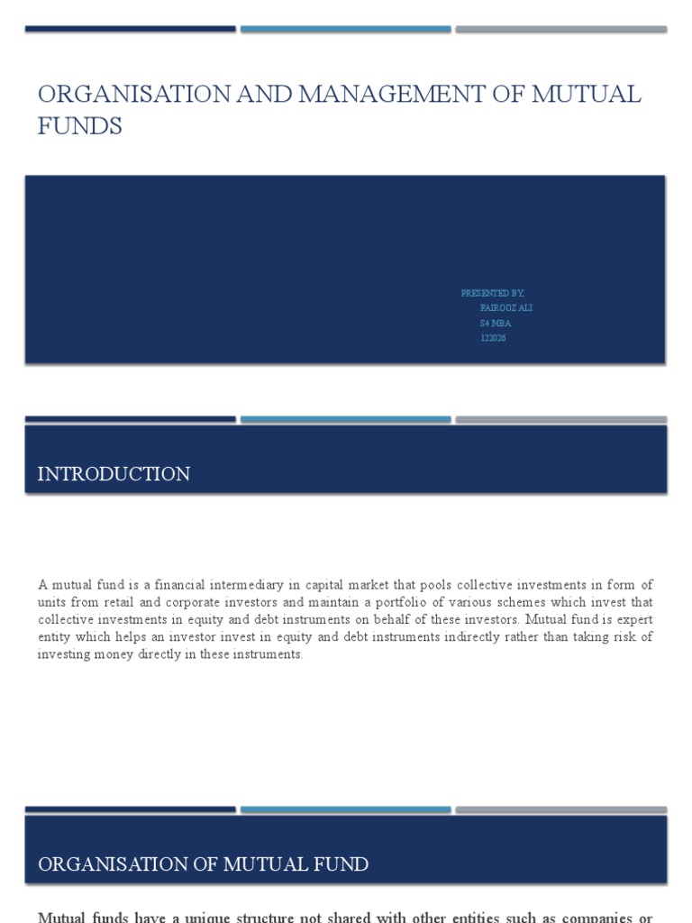 Structure and Management of Mutual Funds | PDF | Investment Fund ...