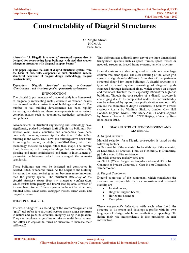 Constructability of Diagrid Structures | PDF | Fracture | Truss