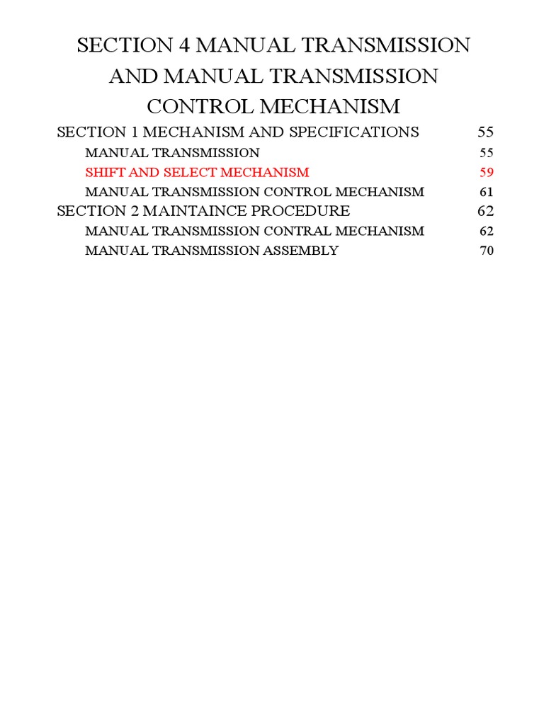 3维修手册 Chapter 4 | PDF | Gear | Manual Transmission