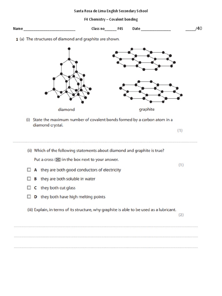 Ch8 Covalent Bonding Worksheet | PDF
