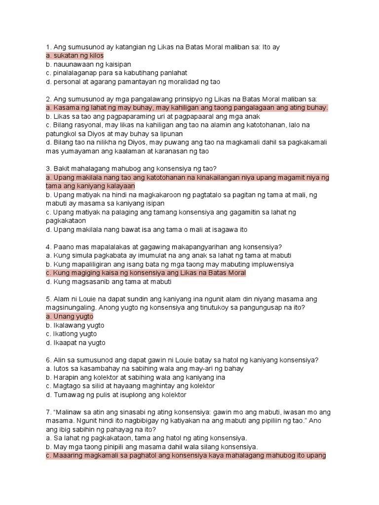 Konsensiya at Likas Batas Moral | PDF