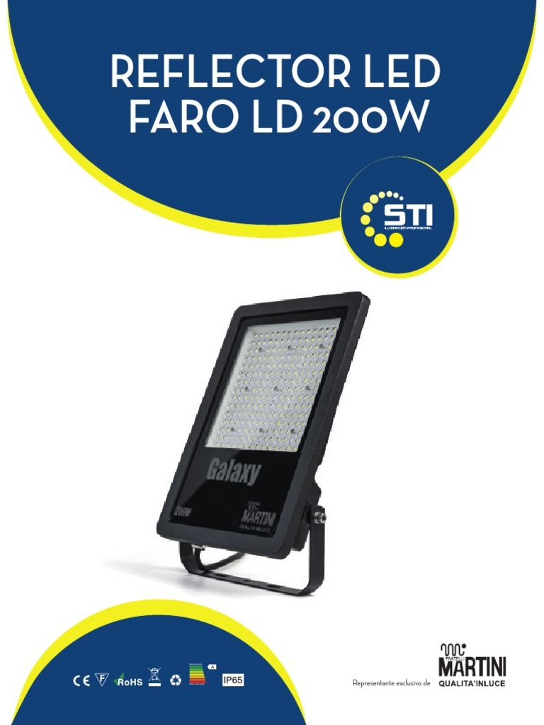 Reflector Led Faro LD 200W | PDF | Diodo emisor de luz | Resistor