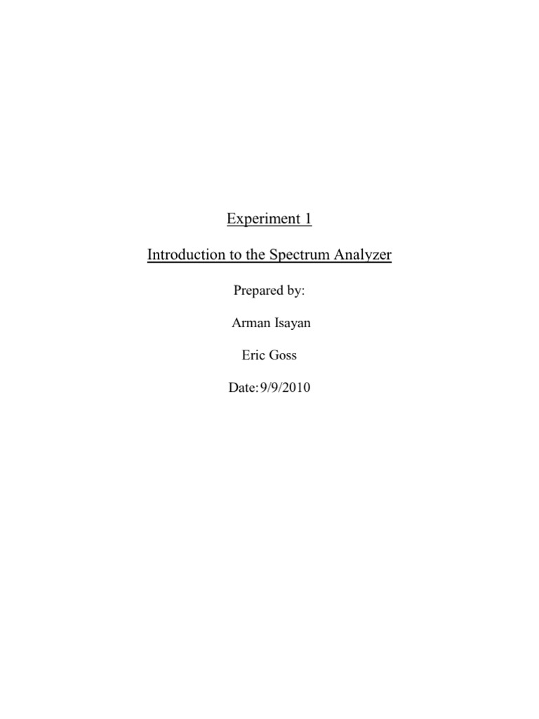 Ece 460 Lab Report Pdf Spectral Density Amplitude