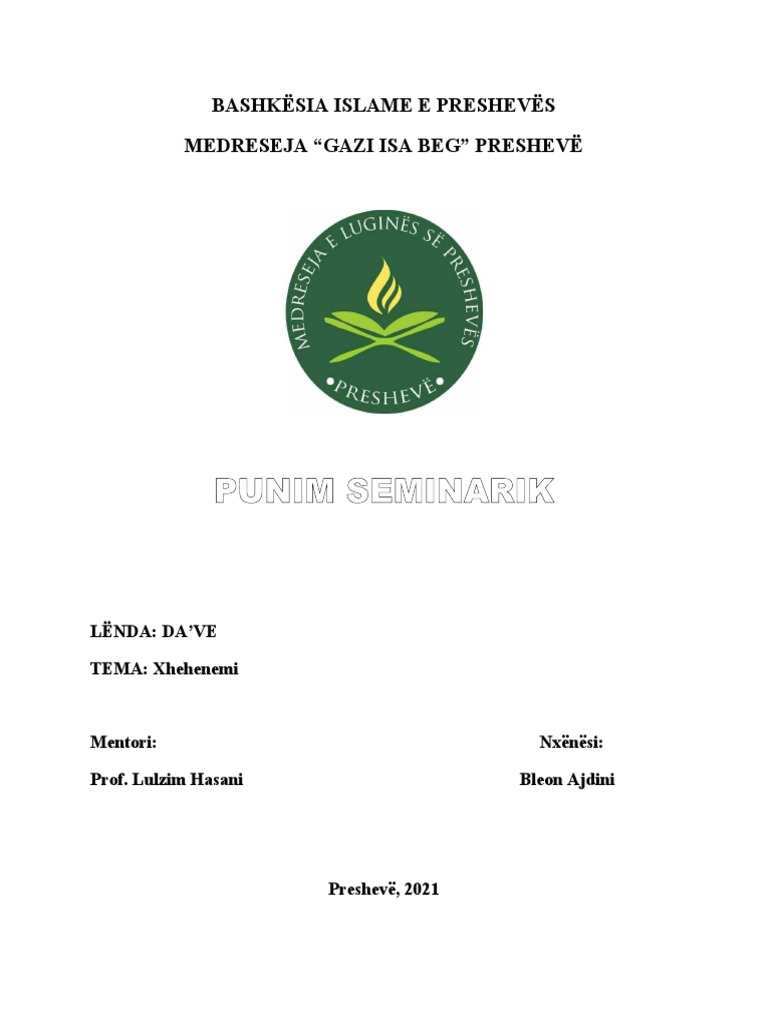 Bleon Ajdini Punimi Seminarik | PDF