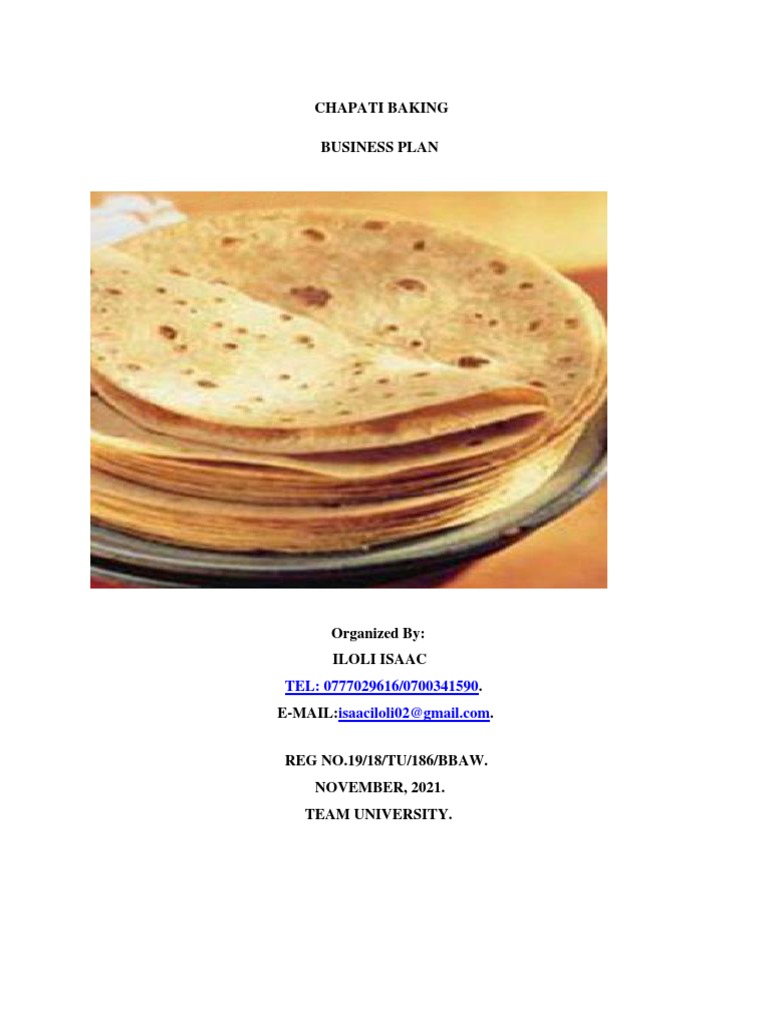 Iloli Isaac Chapatti Business Plan | PDF | Retail | Foods