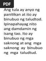 Mga Anyo NG Tula | PDF