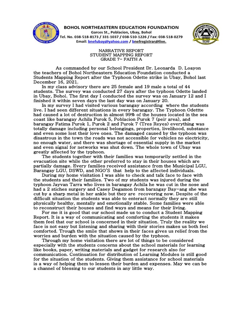 Typhoon Odette Narative Report | PDF | Tropical Cyclones | Disasters