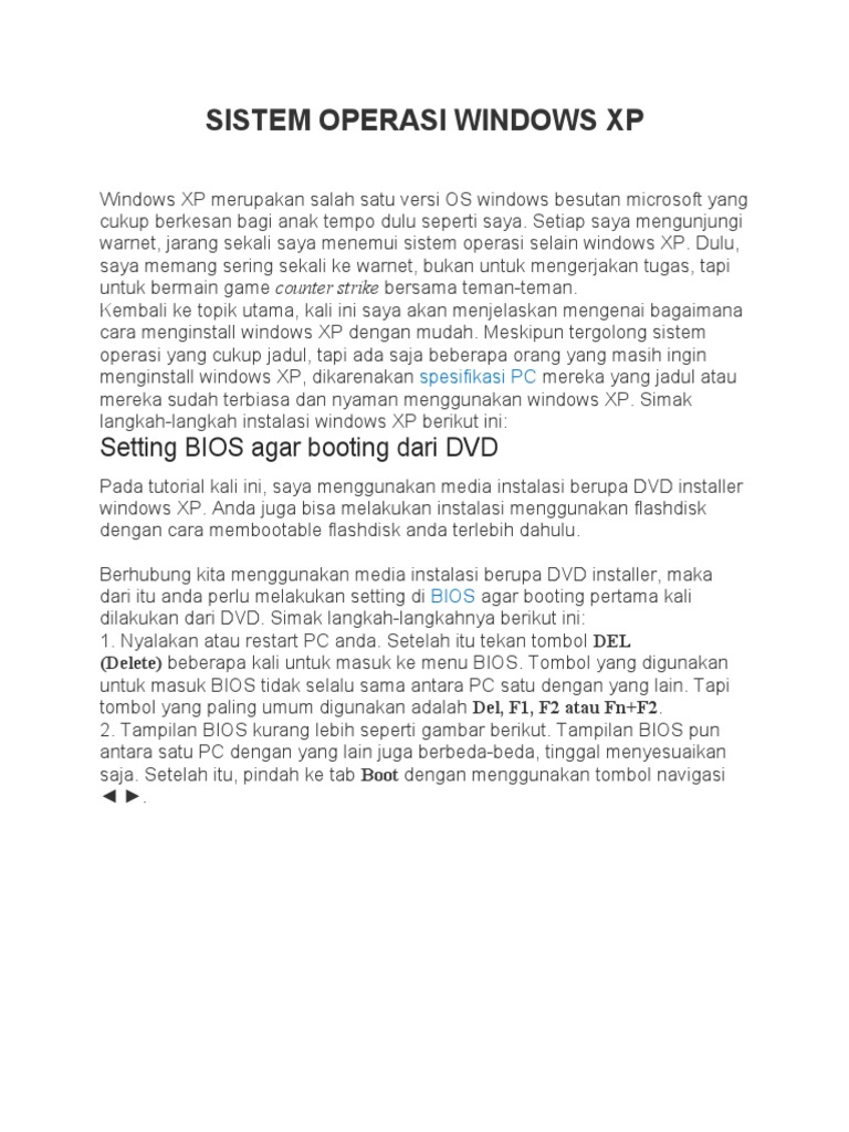 Sistem Operasi Windows XP | PDF