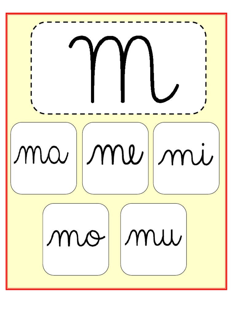 Tarjetas Silabas Manuscrita | PDF