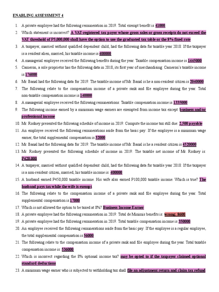 Enabling Assessment 4 1 | PDF | Taxes | Income Tax