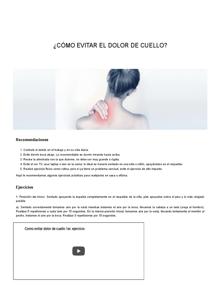 Inspiring Como Quitar El Dolor Del Cuello Images