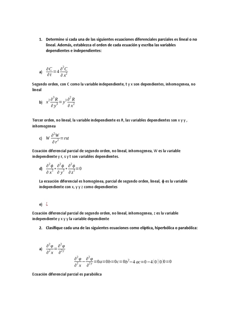 Ecuaciones Diferenciales Parciales | PDF | Ecuaciones | Objetos matemáticos
