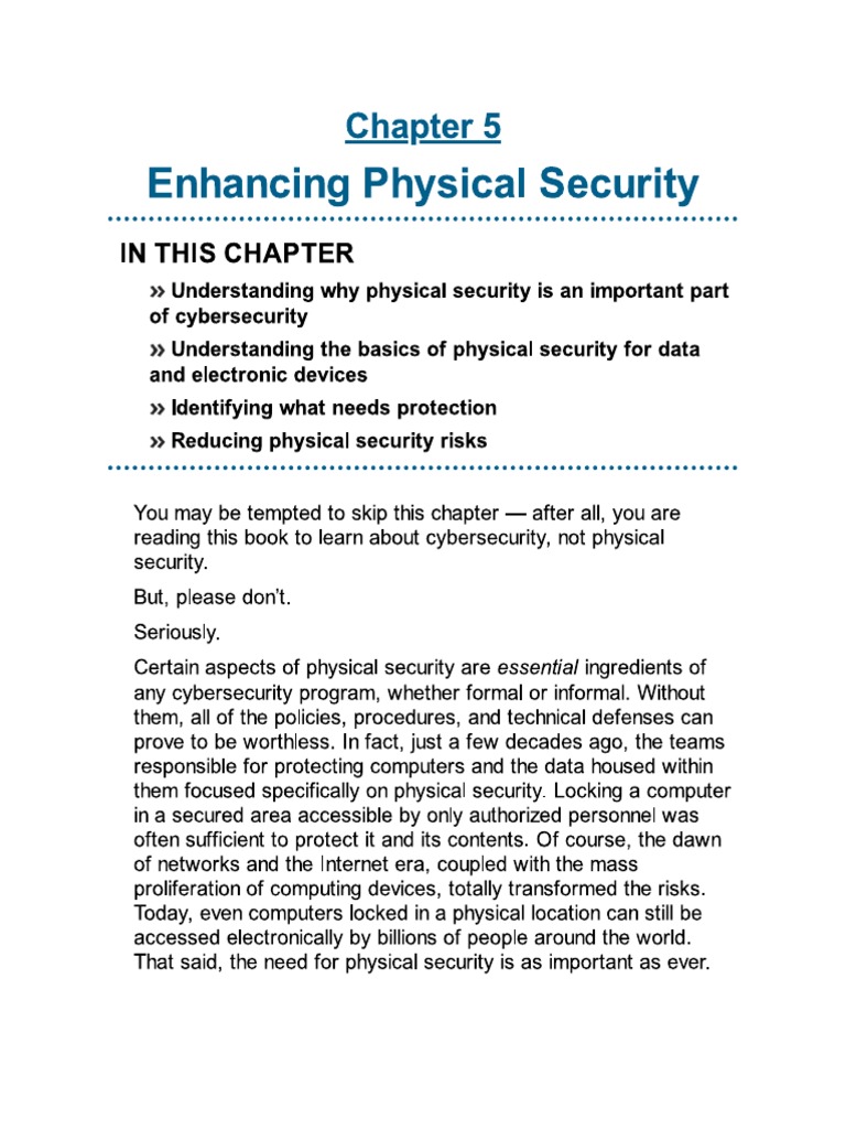 CH 5 - Enhancing Physical Security | PDF