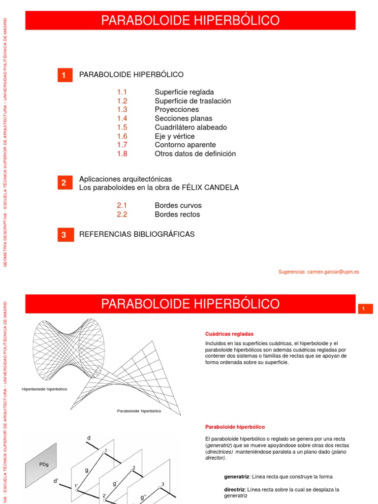 7A Paraboloide Hiperbólico | PDF | Colector | Geometria clasica