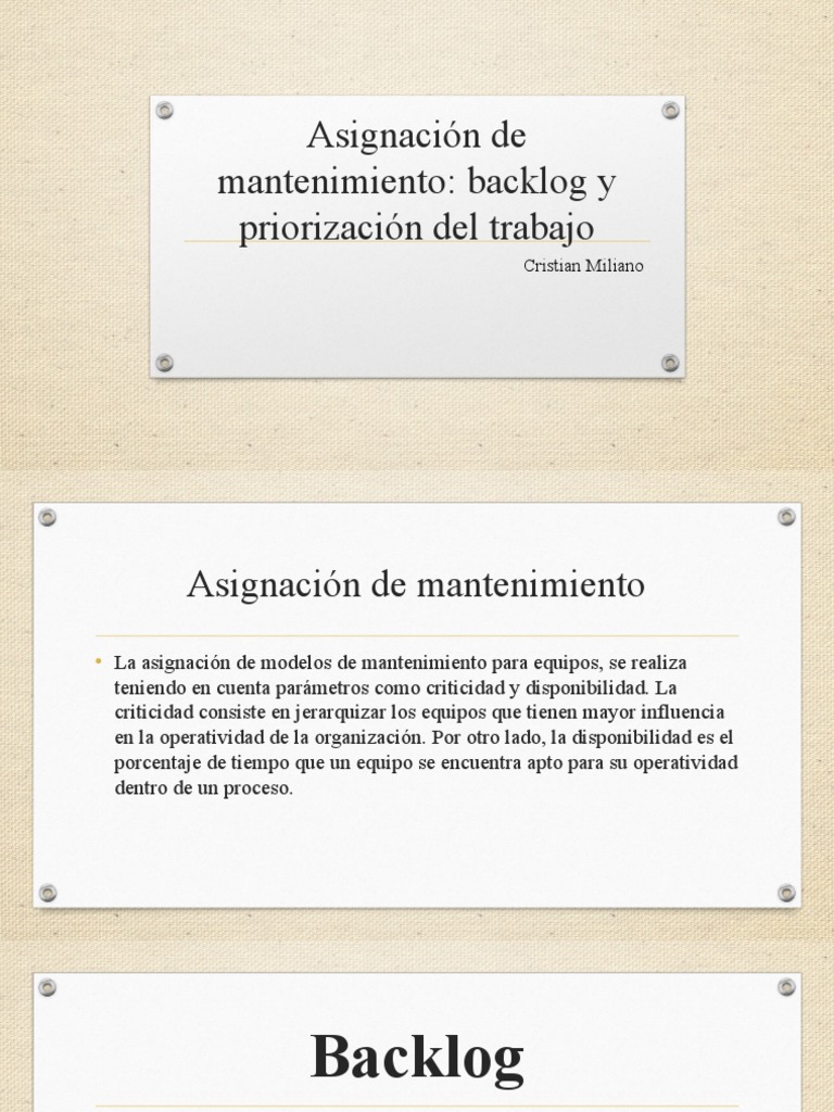 Asignación de Mantenimiento, Backlog y Priorización Del Trabajo | PDF | Software | Informática
