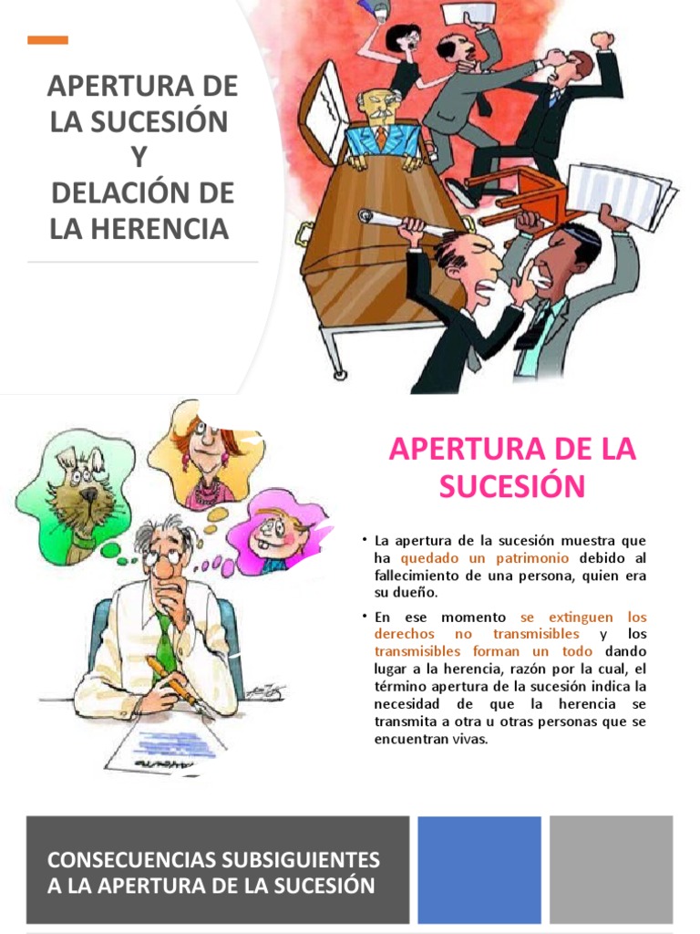 Apertura de La Sucesión y Delación de La Herencia | PDF | Herencia ...
