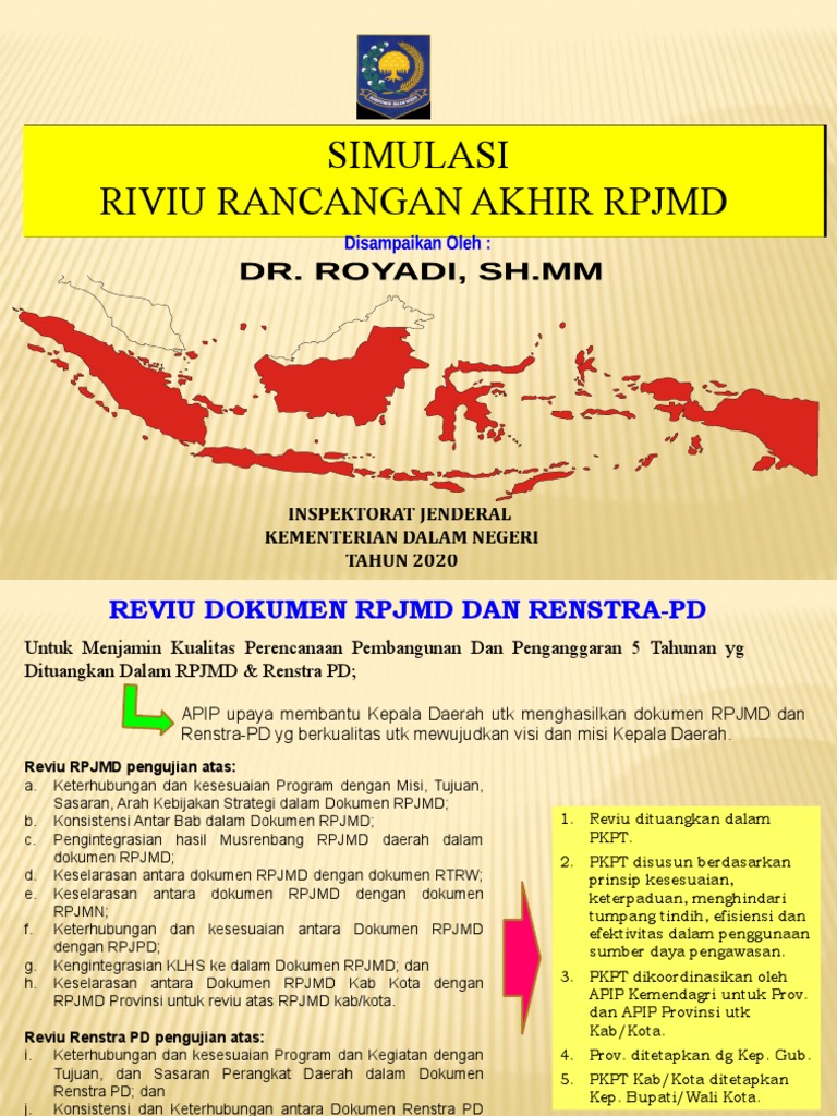 Simulasi Reviu RPJMD | PDF