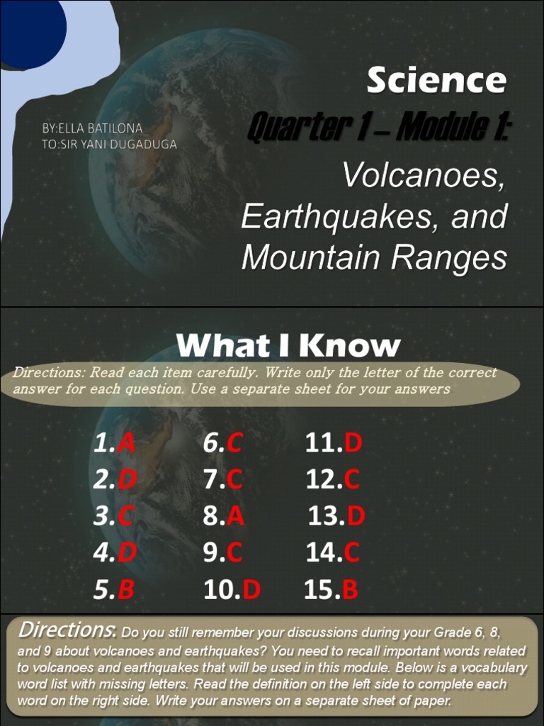 Science | PDF | Volcano | Earthquakes