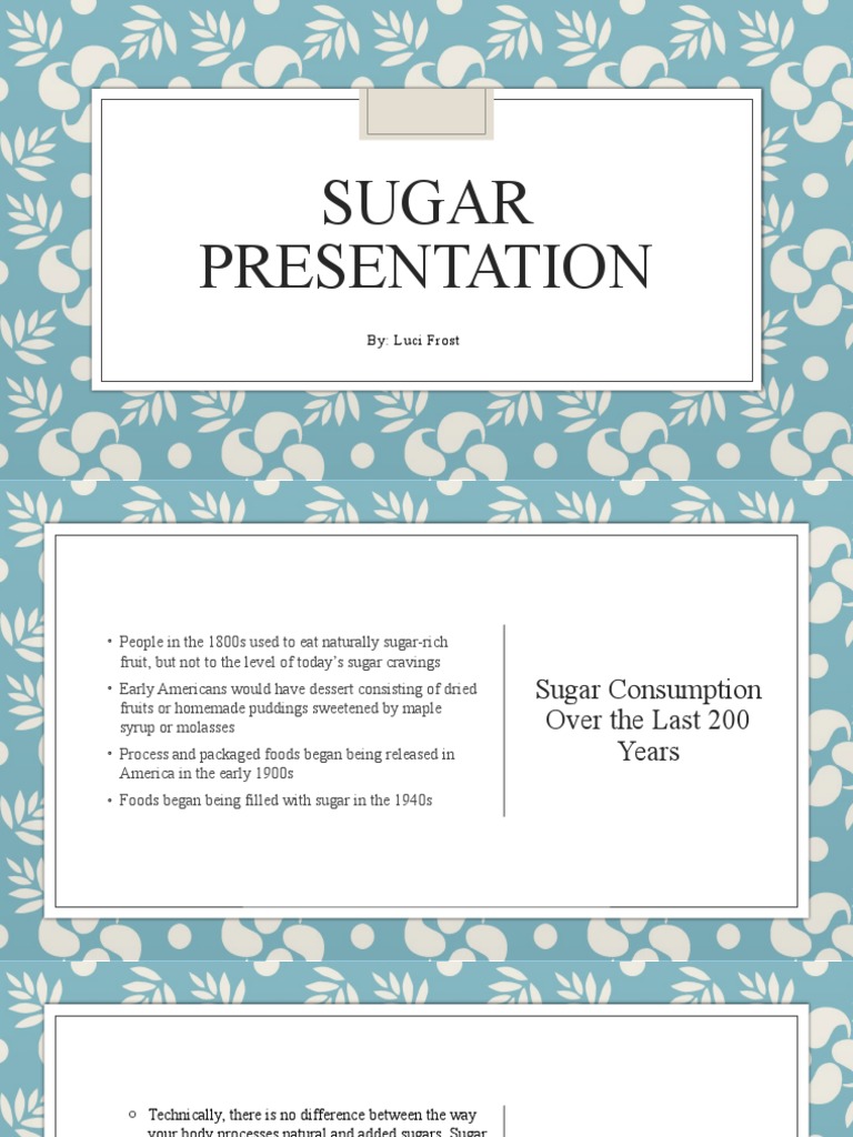 Sugar Presentation | PDF