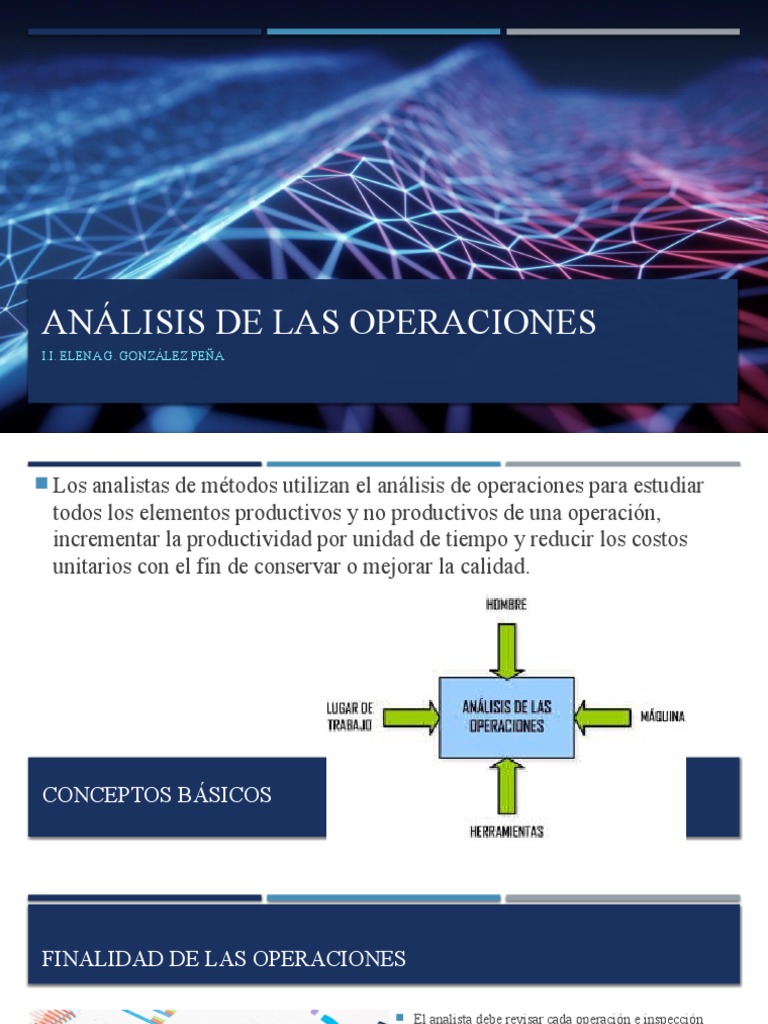 Análisis de Las Operaciones | PDF | Diseño | Factores humanos y ergonomía