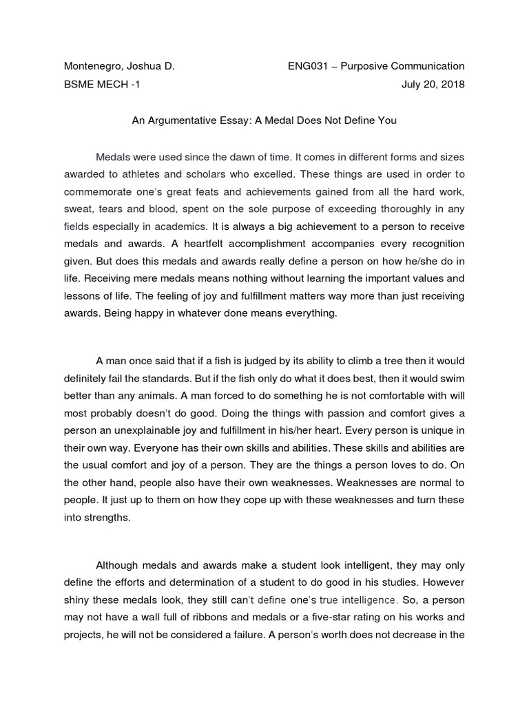 Argumentative Essay | PDF | Cognitive Science | Cognition