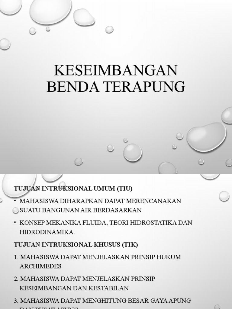 Keseimbangan Benda Terapung | PDF