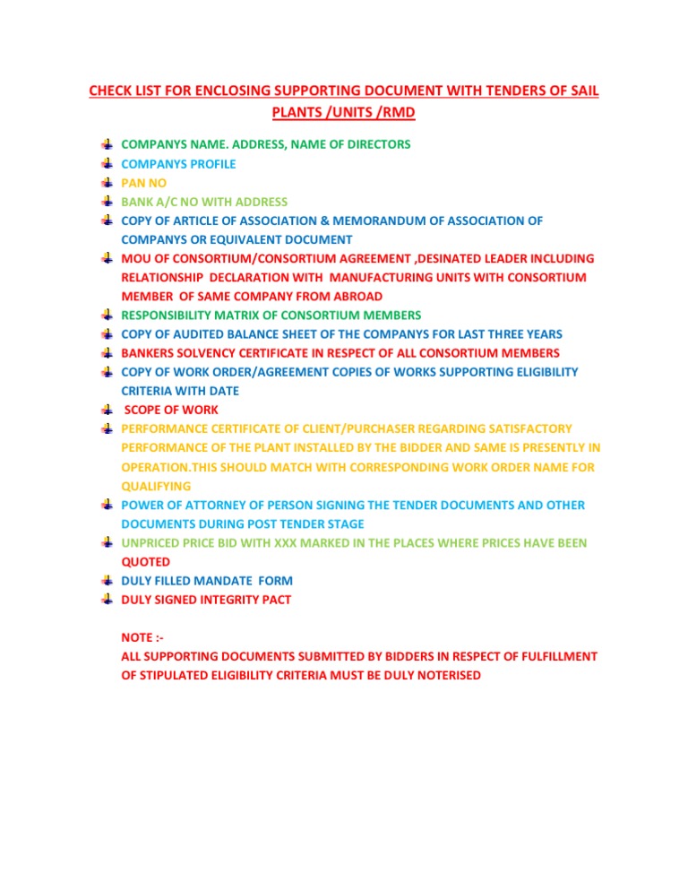 List of Supporting Bank Documents | PDF | Finance & Money Management