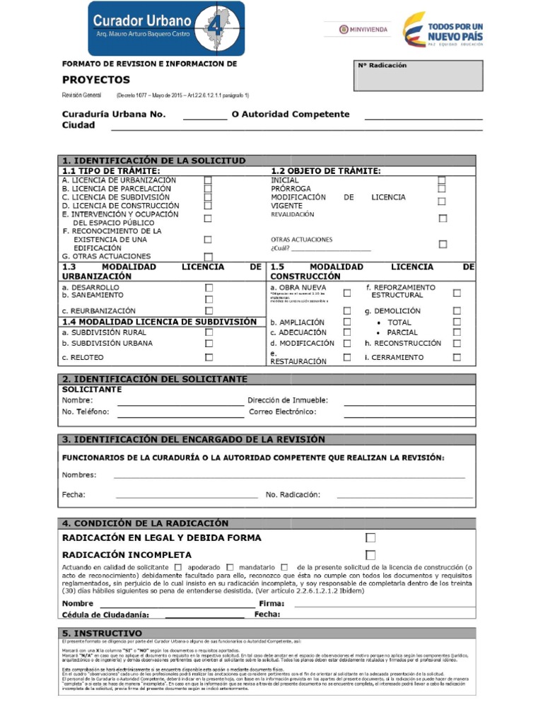 Formato de Revisión e Información de Proyectos | PDF