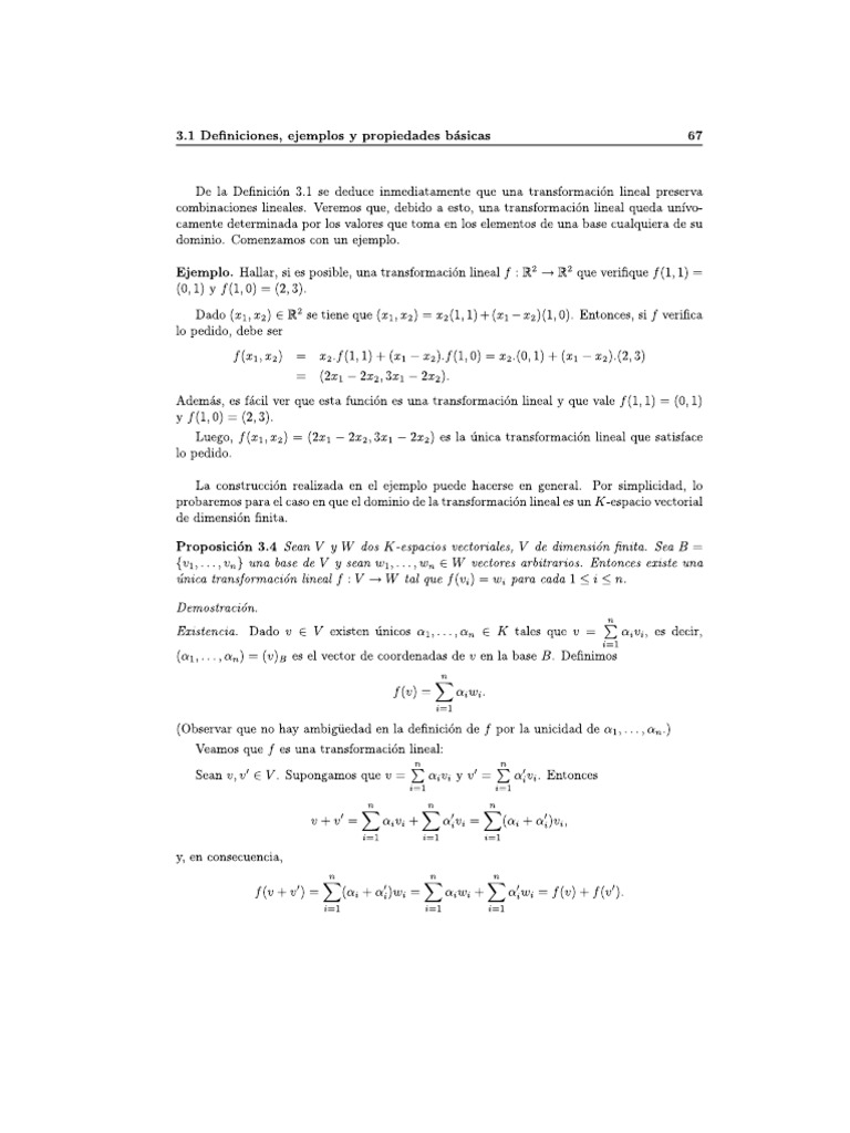 Teorema Fundamental de Las Transformaciones Lineales (2020-09) | PDF