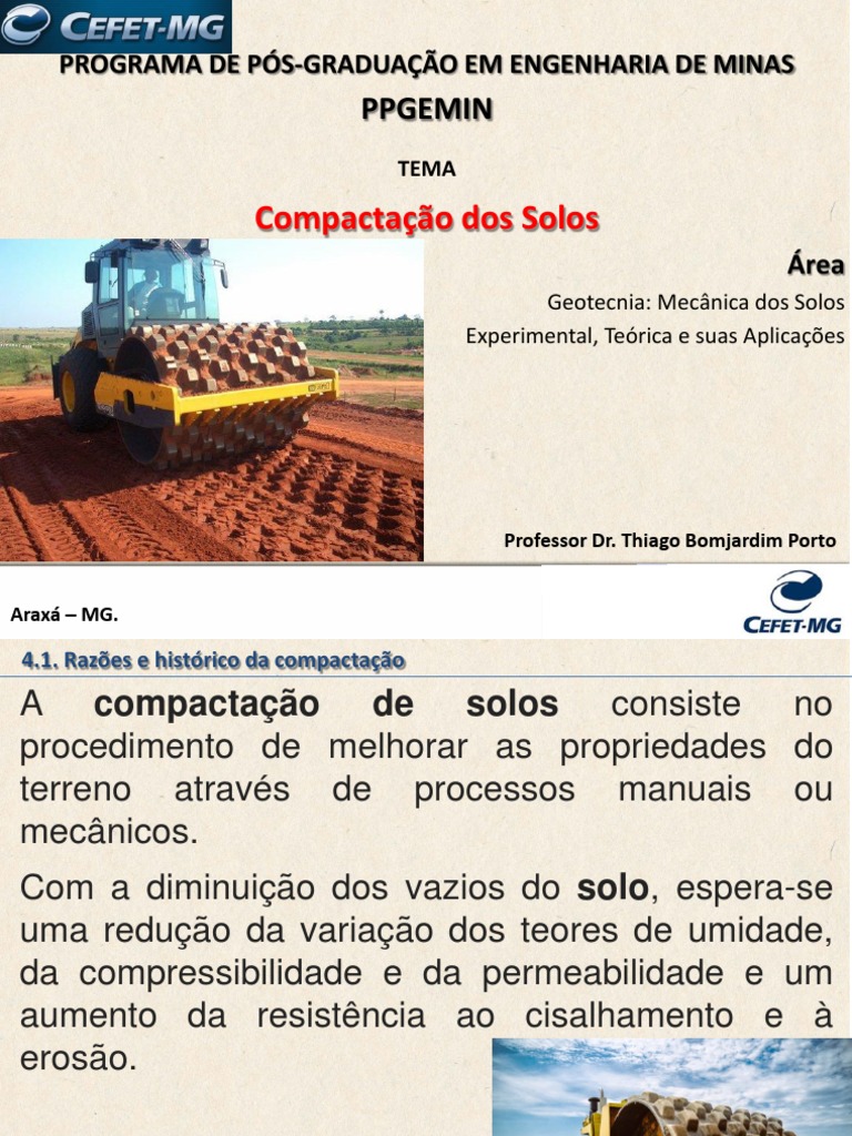 04-Compactacao Dos Solos-2022.2 | PDF | Mecânica dos solos | Geociências