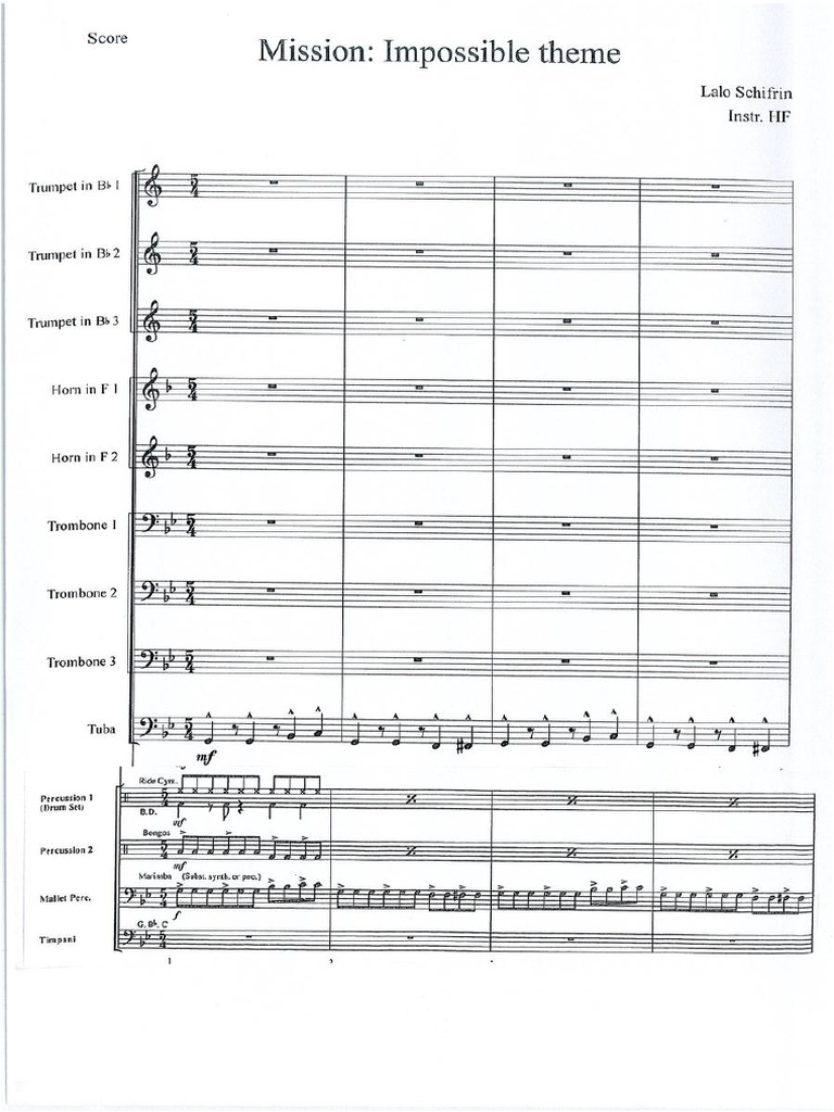 Mission Impossible Brass Ensemble | PDF