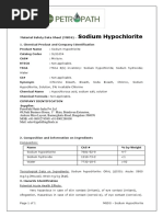 Sodium Hypochlorite MSDS Overview | PDF | Sodium Hydroxide | Chlorine