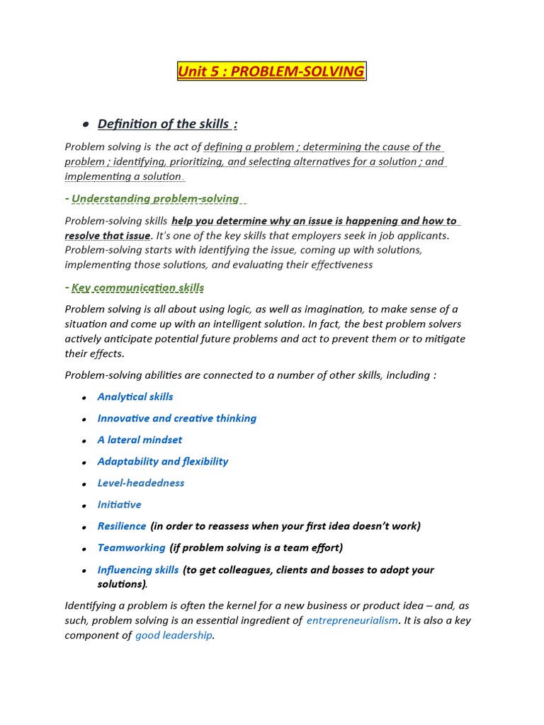 Problem Solving | PDF | Critical Thinking | Thought