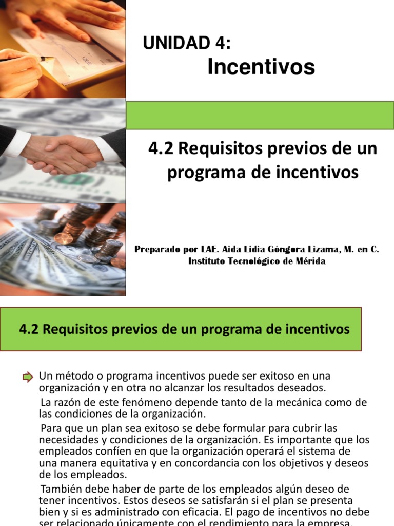 Requisitos Previos para Incentivos | PDF | Motivación | Motivacional