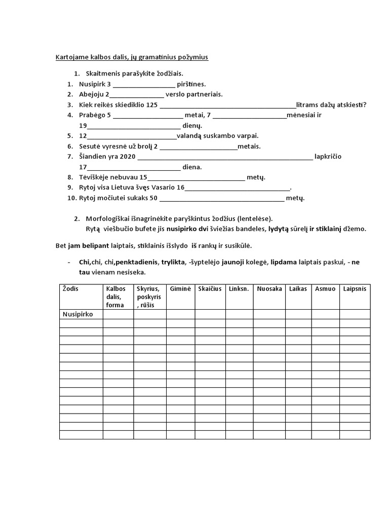 Morfologija Uzd.1 | PDF