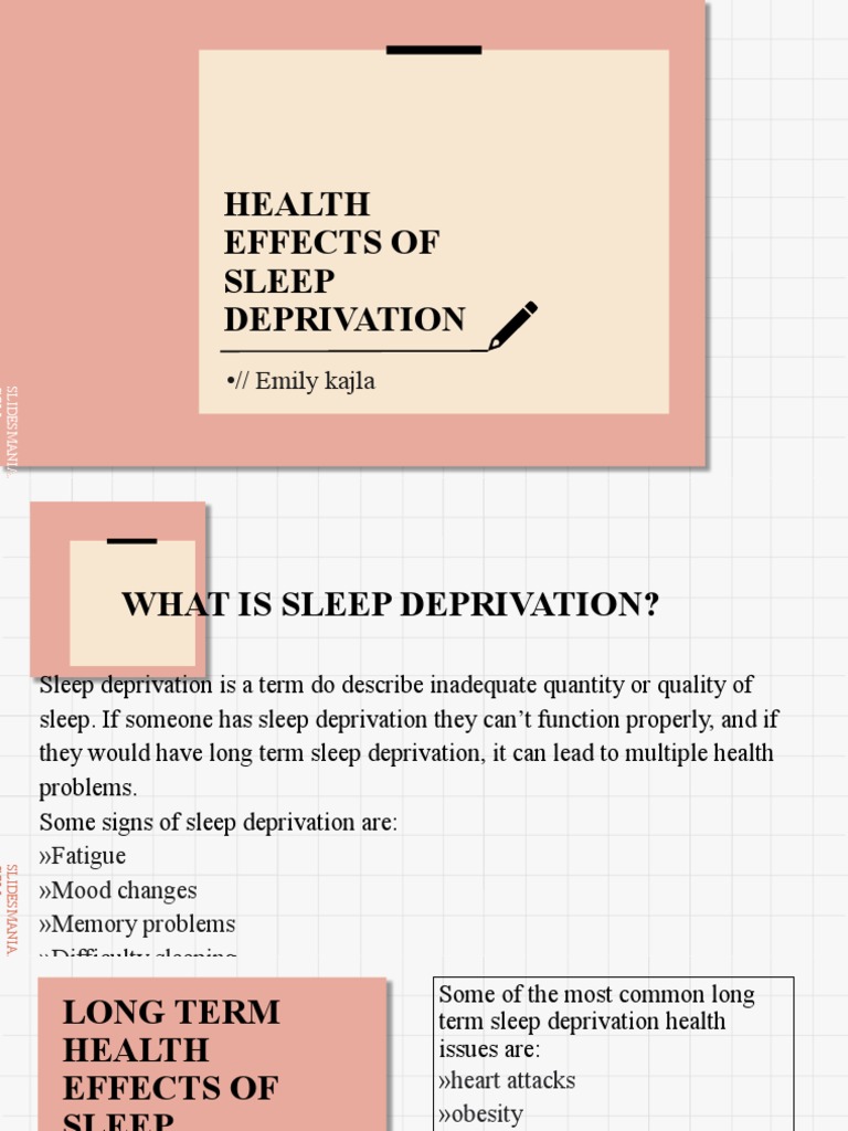 Health Effects of Sleep Deprivation | PDF | Sleep Deprivation | Sleep