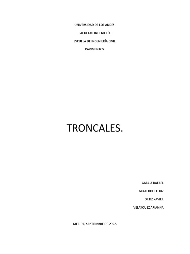 TRONCALES | PDF | Venezuela | Transporte