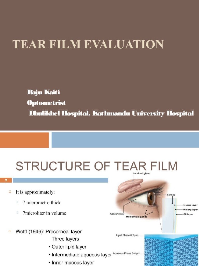 Techniques of Tear Film Evaluation by Raju Kaiti | PDF