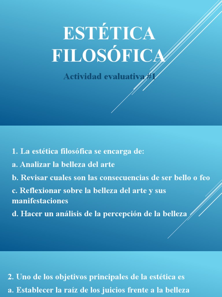 Estética Filosófica | PDF | Belleza | Estética