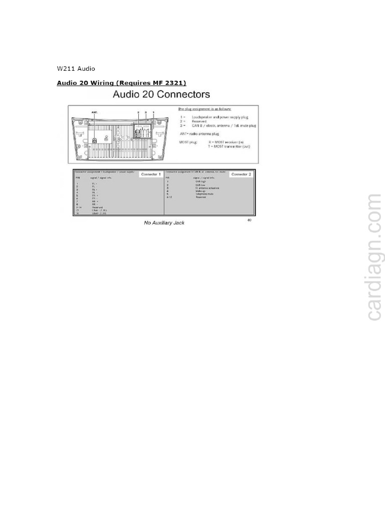 Benz W211 - Audio Difference Audio 20 - Vs - BD0880 - PDF Download | PDF